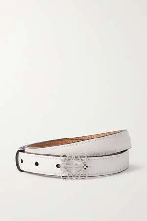Loewe Black Anagram Textured-leather Waist Belt Off-white