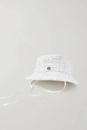 MAISON MICHEL Angele Metallic Tweed Bucket Hat