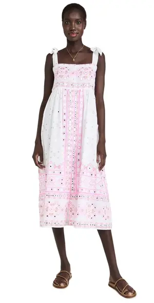 JULIET DUNN Tie Shoulder Dress