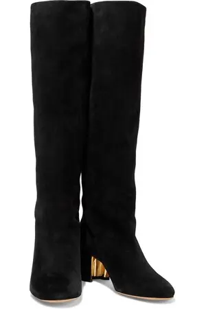 FERRAGAMO Vetto Suede Knee Boots