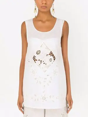Dolce & Gabbana Embroidered Linen Tunic