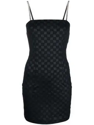 MISBHV Monogram Chain-link Strap Mini Dress - Black