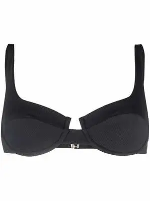 Melissa Odabash Montreal Ribbed Bikini Top - Black