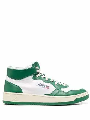 AUTRY Medalist Bicolor Leather High Top Sneakers - White