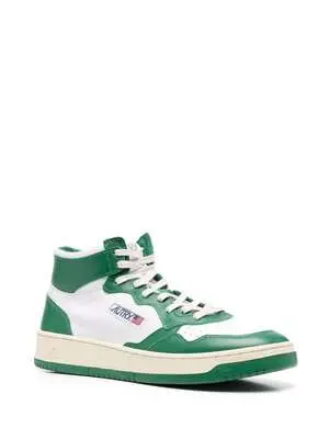 AUTRY Medalist Bicolor Leather High Top Sneakers - White