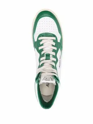 AUTRY Medalist Bicolor Leather High Top Sneakers - White