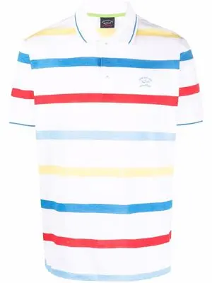 Paul & Shark Striped Short-sleeve Polo Shirt