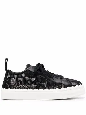 Chloé Lauren Lace Sneakers - Black