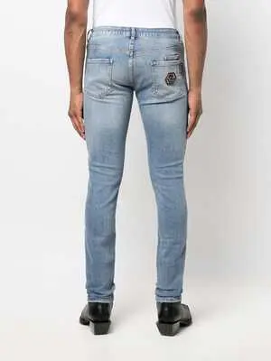 Philipp Plein Low-rise Skinny Jeans - Blue