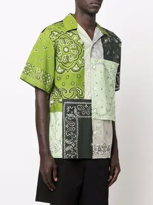 Kenzo Bandana-patchwork Short-sleeve Shirt