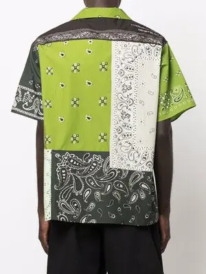 Kenzo Bandana-patchwork Short-sleeve Shirt