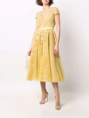 Zuhair Murad Embroidered Midi Dress