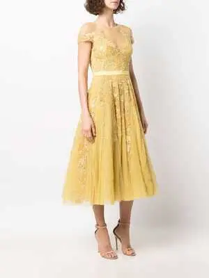 Zuhair Murad Embroidered Midi Dress