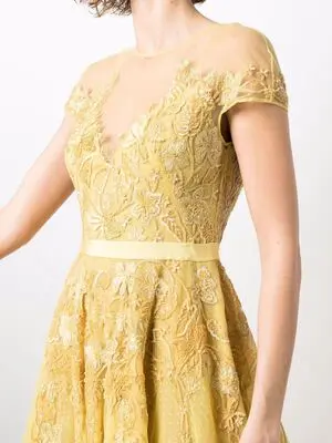 Zuhair Murad Embroidered Midi Dress
