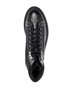 Dsquared2 Paneled Lace-up Ankle Boots