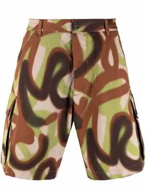 Dsquared2 Spray-paint Cargo Shorts - Neutrals