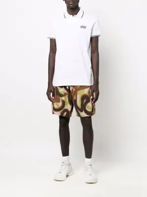 Dsquared2 Spray-paint Cargo Shorts - Neutrals