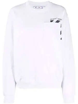 Off-White Marker Logo-print Sweatshirt - White