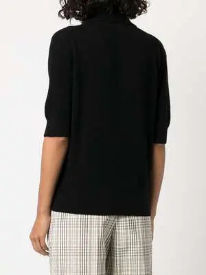 Khaite Short-sleeved Cashmere Polo Top