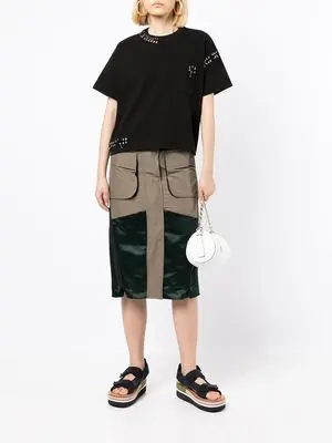 Sacai Piercing Crew-neck Cotton T-shirt