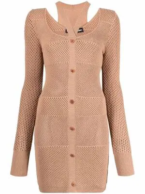 ANDREĀDAMO Knitted Midi Dress - Neutrals