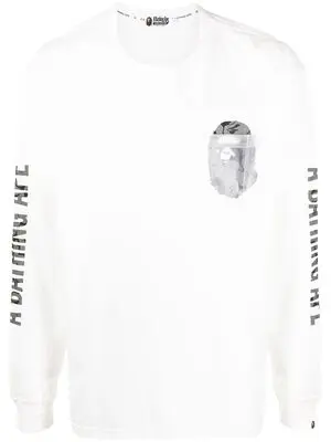 A BATHING APE Ape Patch Pocket T-shirt - White