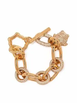 Versace Medusa Crystal Chain Bracelet - Gold