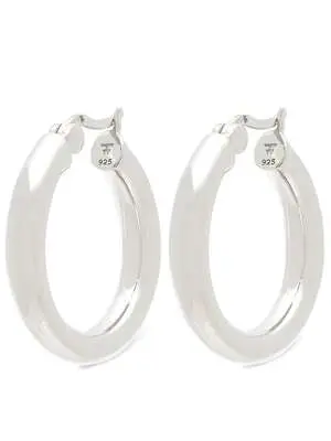 Tom Wood Medium Classic Thick Hoop Earrings - Silver