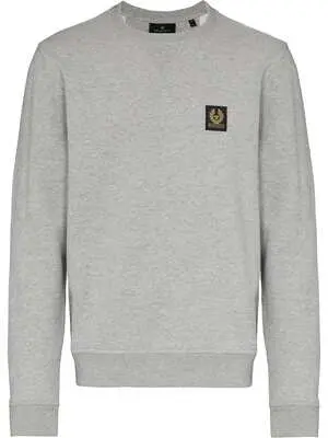 Belstaff Logo Patch Cotton Sweatshirt - Grey