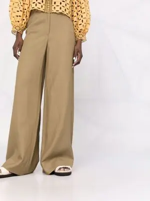 Alberta Ferretti High-waisted Wide-leg Trousers