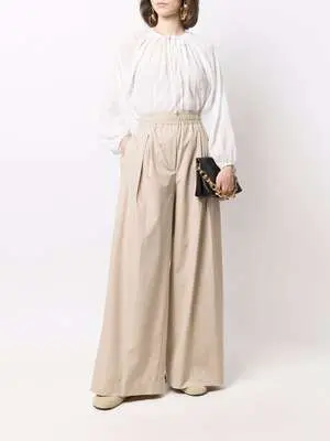 Aspesi Wide-leg Flared Trousers - Neutrals