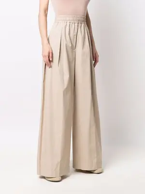 Aspesi Wide-leg Flared Trousers - Neutrals