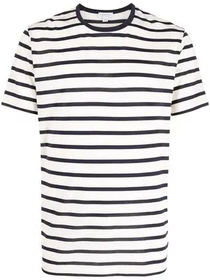 SUNSPEL Striped Crew-neck T-shirt