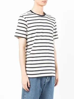 Sunspel Striped Crew-neck T-shirt - White