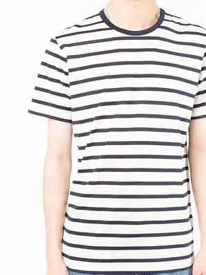 Sunspel Striped Crew-neck T-shirt - White