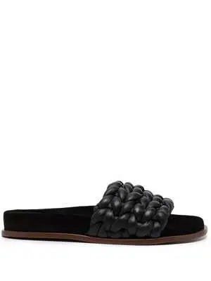 Chloé Woven Strap Sandals - Black