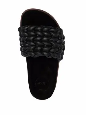 Chloé Woven Strap Sandals - Black