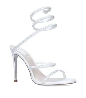 Rene Caovilla Embellished Cleo 105 Sandals - White