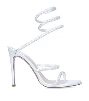 Rene Caovilla Embellished Cleo 105 Sandals - White