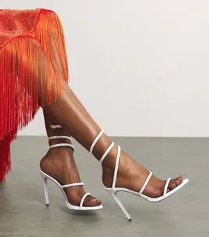 Rene Caovilla Embellished Cleo 105 Sandals - White