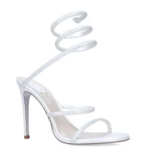 Rene Caovilla Embellished Cleo 105 Sandals - White