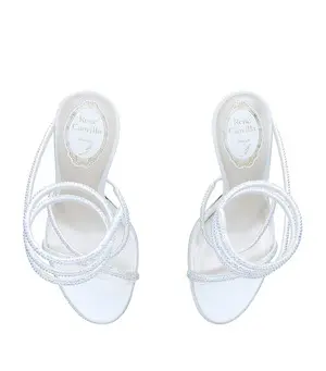 Rene Caovilla Embellished Cleo 105 Sandals - White