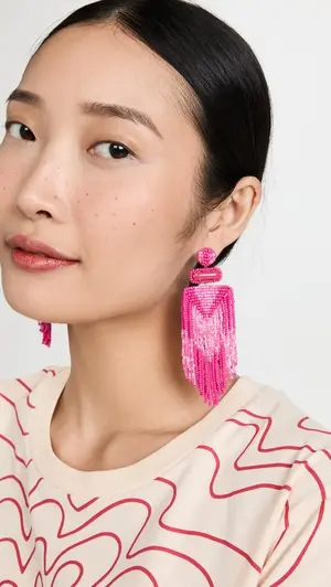Deepa Gurnani Deepa Jody Earrings - Hot Pink
