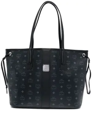 Mcm Medium Liz Reversible Tote - Black