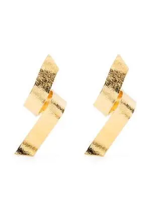 WOUTERS & HENDRIX Swirl Twist-detail Stud Earrings - Gold