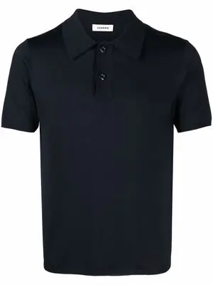 Sandro Short-sleeve Pointed-collar Polo Shirt Blue