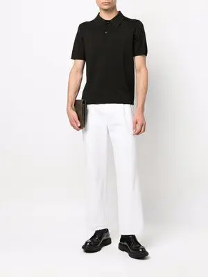 Sandro Short-sleeve Knitted Polo Shirt - Black