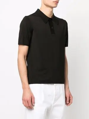 Sandro Short-sleeve Knitted Polo Shirt - Black