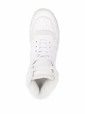 Saint Laurent Lace-up Hi-top Sneakers - White
