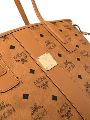 Mcm Liz Reversible Tote - Brown